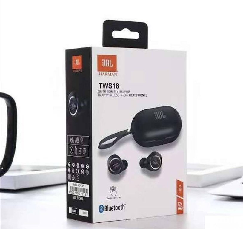 Bluetooth bežične slušalice JBL TWS18 crne