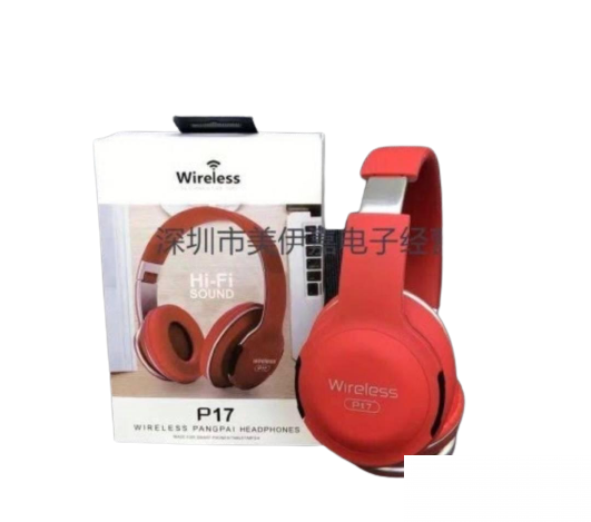 Bluetooth bežične slušalice P17 crvene