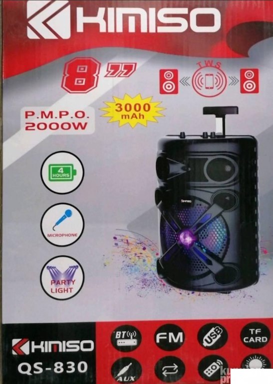 Bluetooth bežične zvučnik karaoke Kimiso QS830