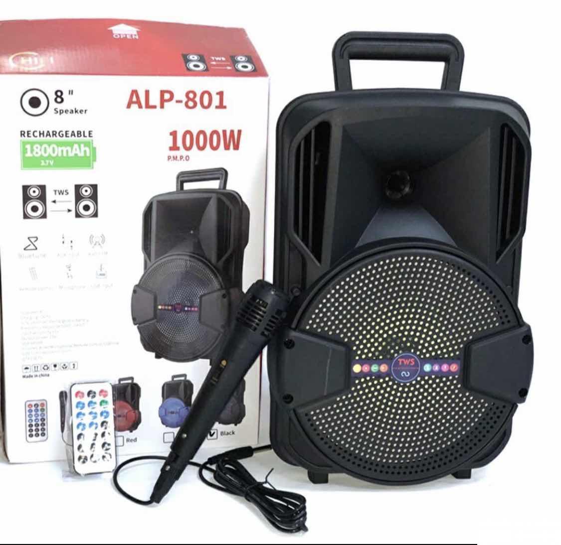 Bluetooth karaoke zvučnik 8″+mikrofon – ALP 801