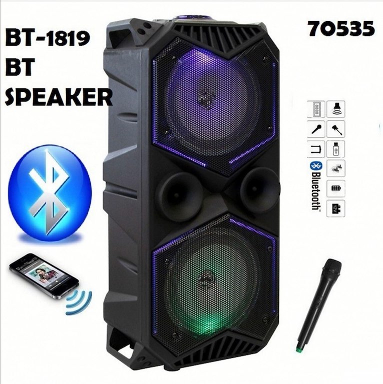 Bluetooth Karaoke Zvucnik ZQS-1819 + mikrofon