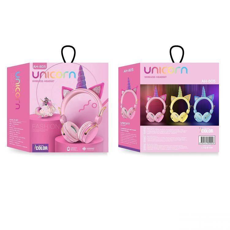 BLUETOOTH slušalice UNICORN kids/roze