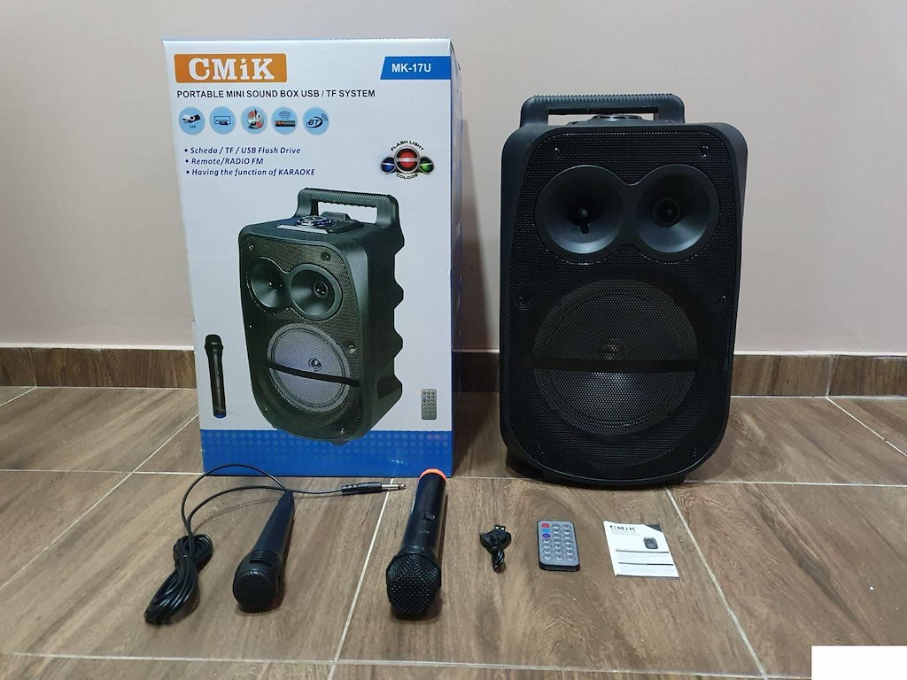 Veliki bluethooth zvucnik CMiK MK-17U+ Dva mikrofona