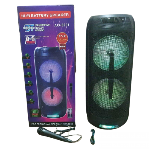 Veliki Bluetooth Karaoke Zvučnik 2x8inč AO-8201