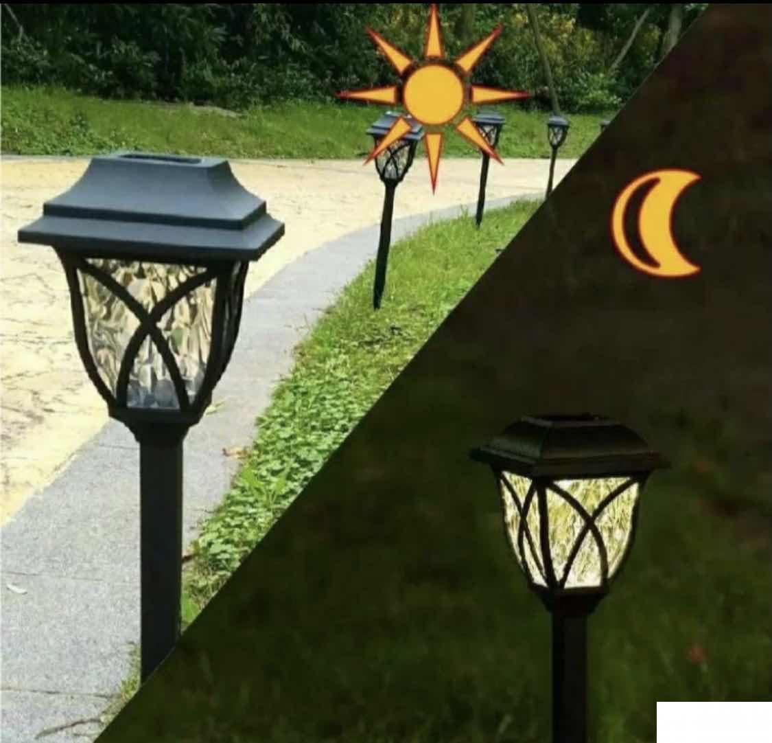 Solarna led lampa – svetlo za baštu – 6 komada