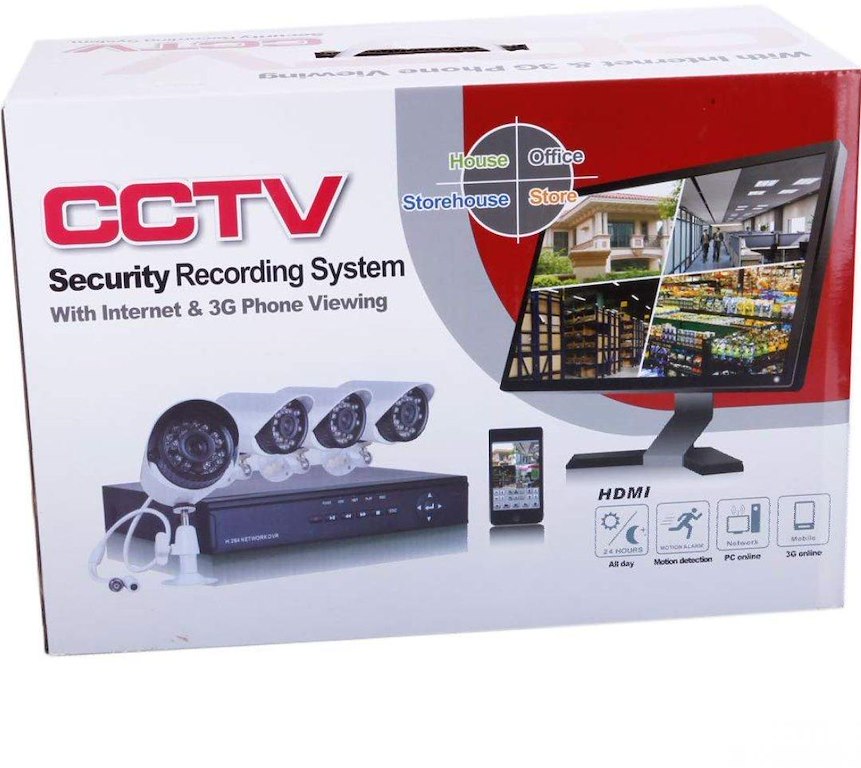 CCTV HD video nazor sa 4 kamere Novo