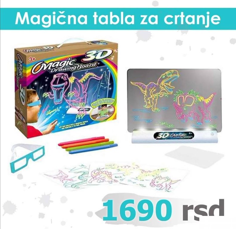3D magična tabla za crtanje Magic drawing board 3D