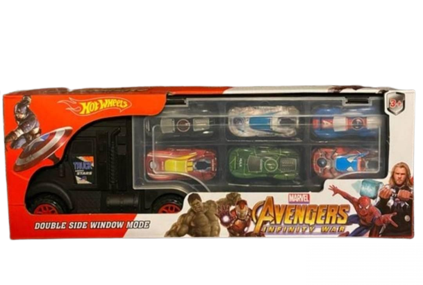 Avengers kamion transporter set sa 6 autića