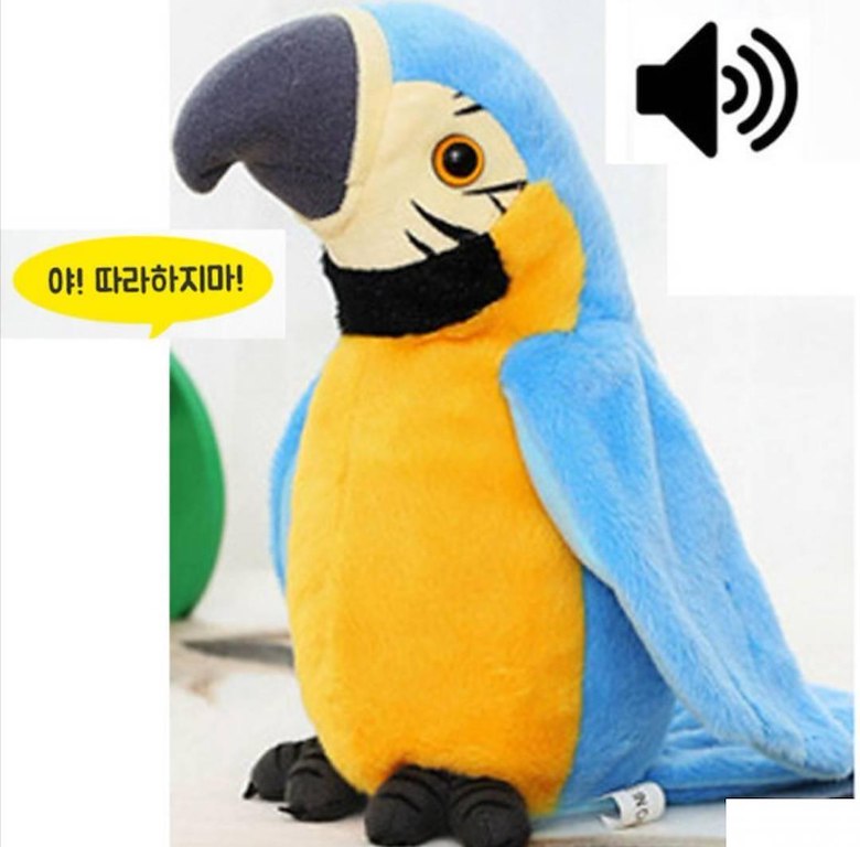 Brbljivi papagaj interkativna igračka plavi