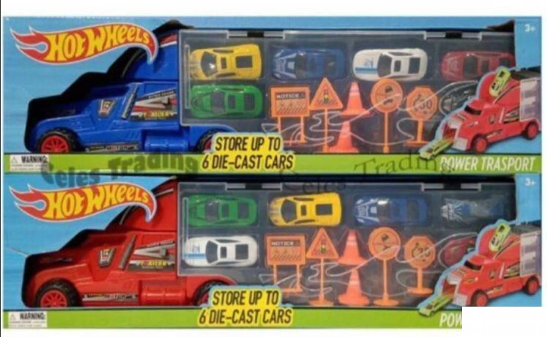 Hot wheels transporter autića crveni