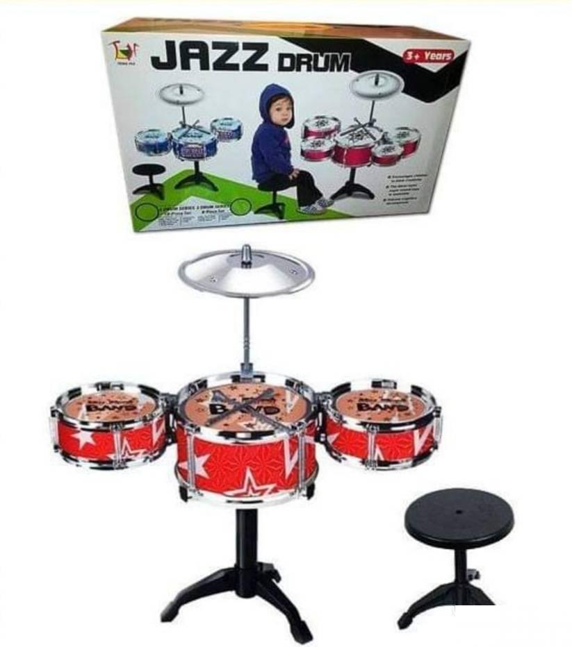 Jazz drum dečiji bubnjevi set 3u1 sa stolicom