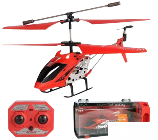 Metalni helihopter na daljinsko upravljanje crveni