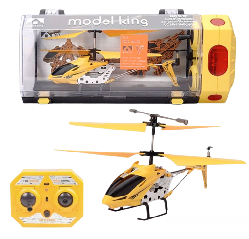Metalni helihopter na daljinsko upravljanje žuti