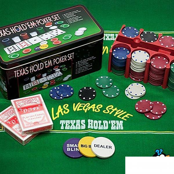 Poker Set- TEXAS HOLD EM- 200 poker čipova- NOVO