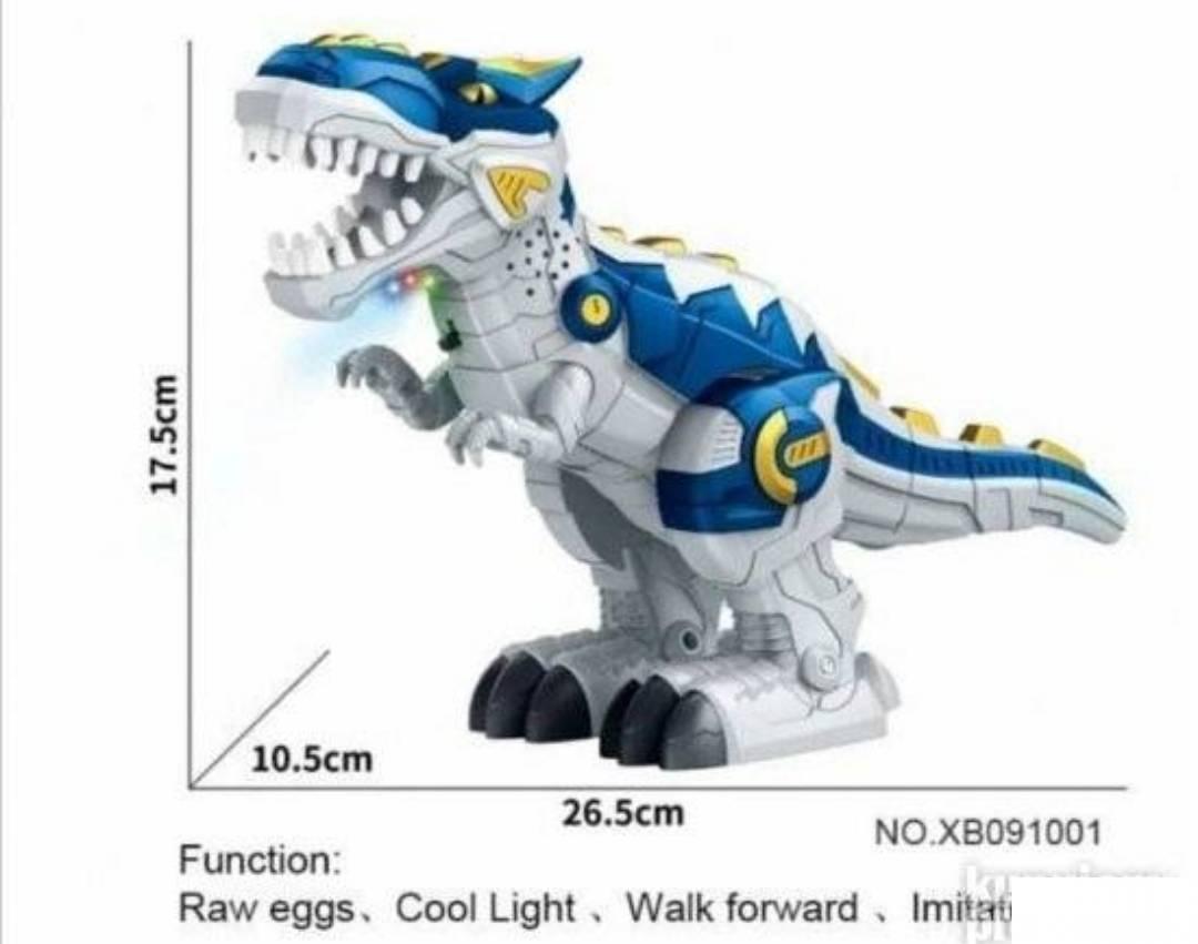 Robot plavi muzicki dinosaur koji lezi jaja