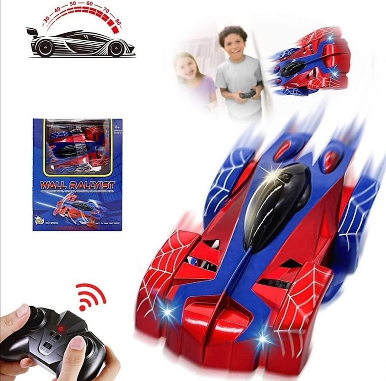 Spiderman auto koji ide po zidu na daljinski