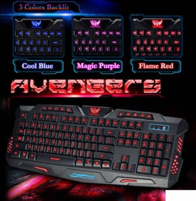 Gejmerska tastatura sa 3 LED boja