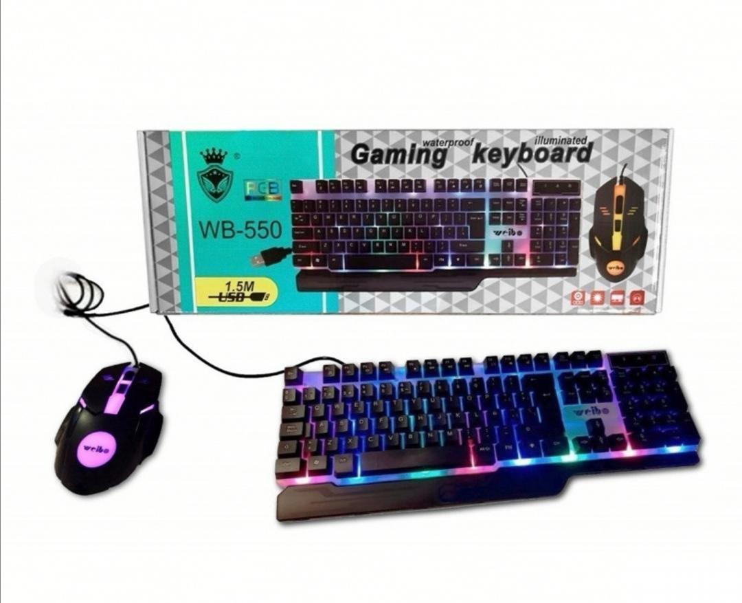 Weibo gaming mis i tastatura rgb vodootporna