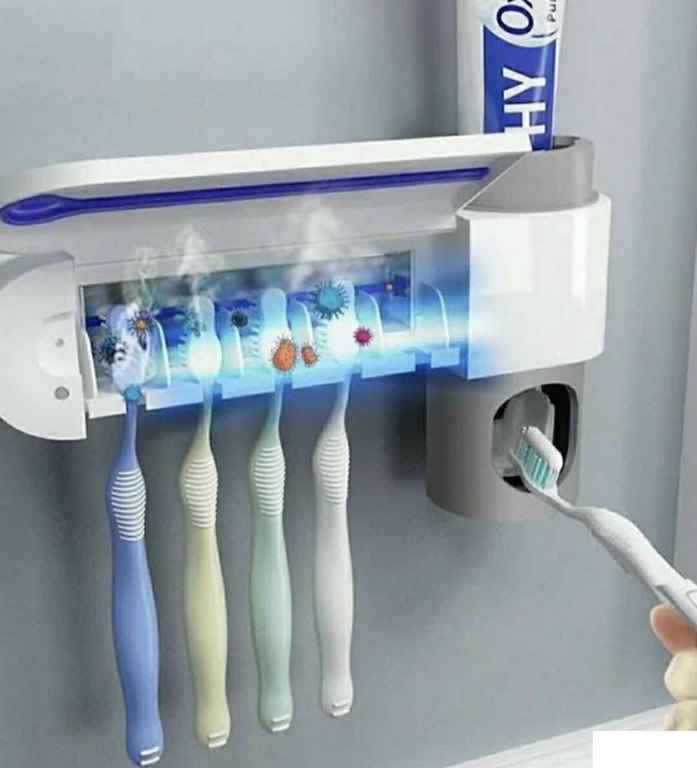 Držač za pastu za zube-sterilizator i držač za četkice