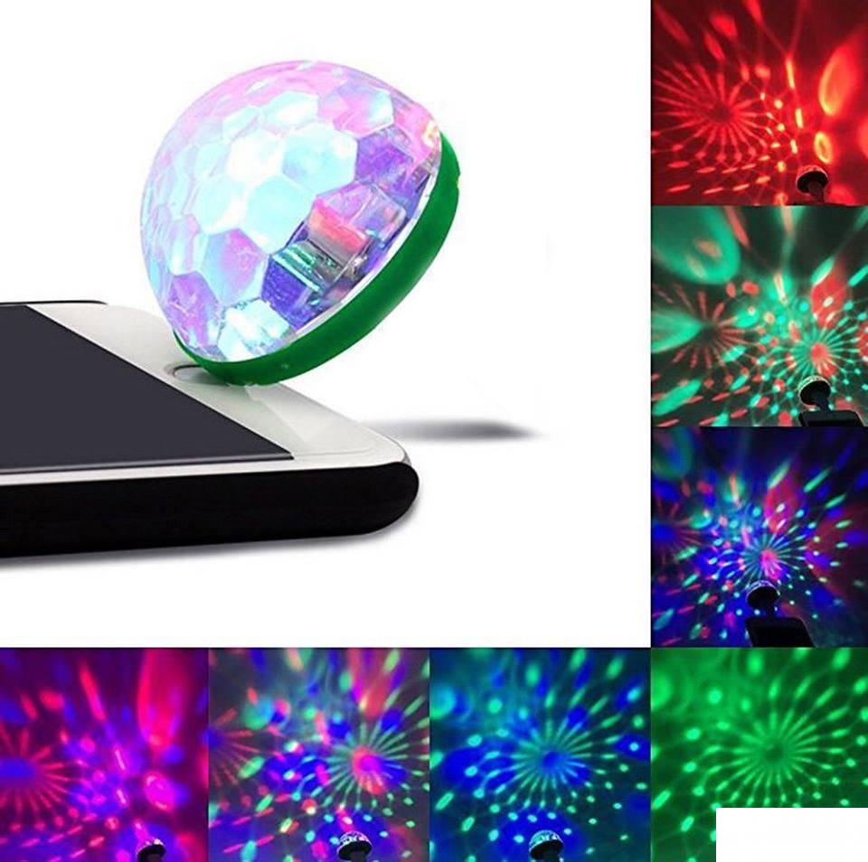RGB LED disko kugla na USB sa ulazom za Android i druge