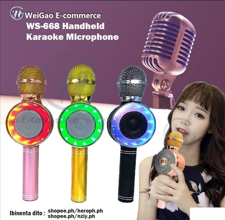 Bluetooth karaoke mikrofon WS 668