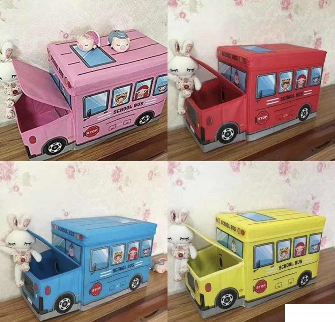 Kutija za igračke autobus – tabure i kutija za igračke