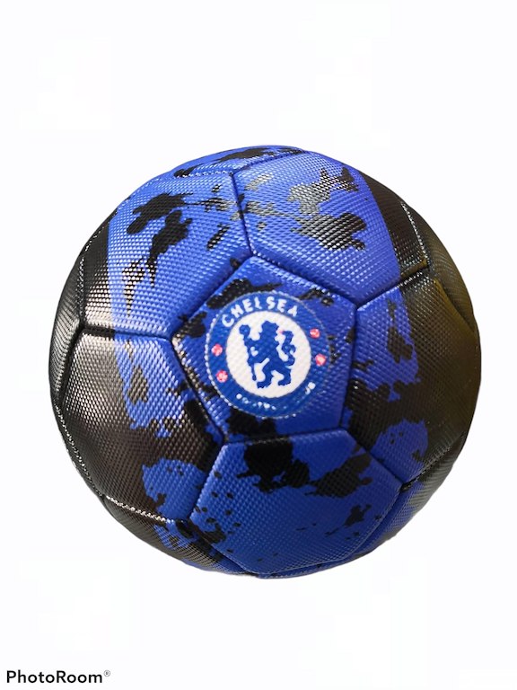 Crno plava kožna fudbalska lopta Chelsea