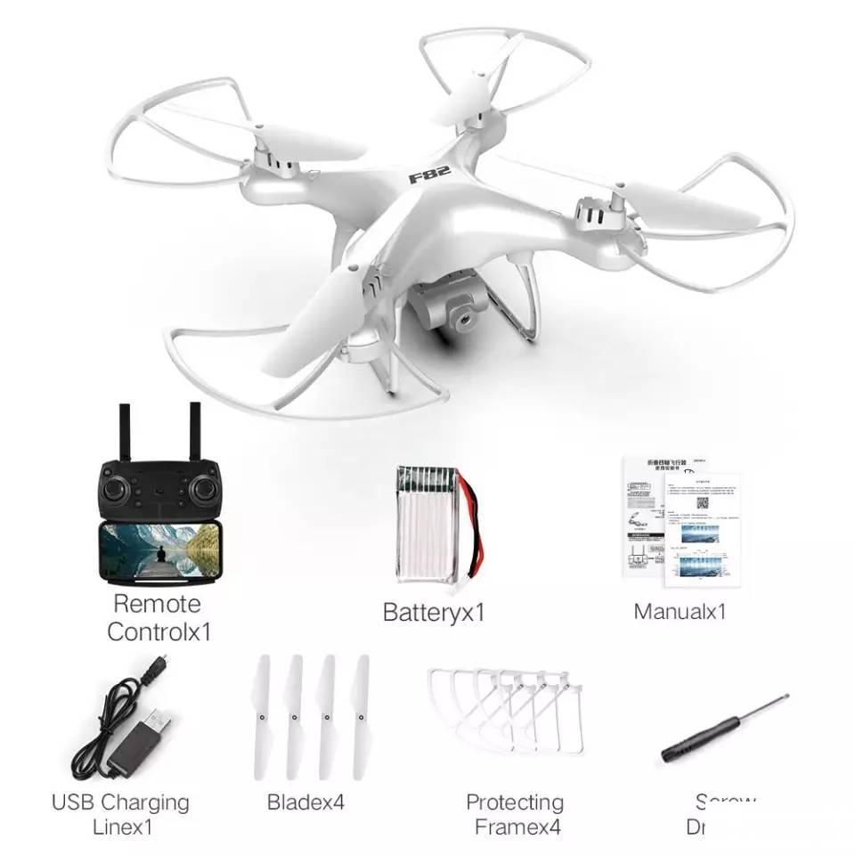 DRON F82 /HD kamera/ beli/crni