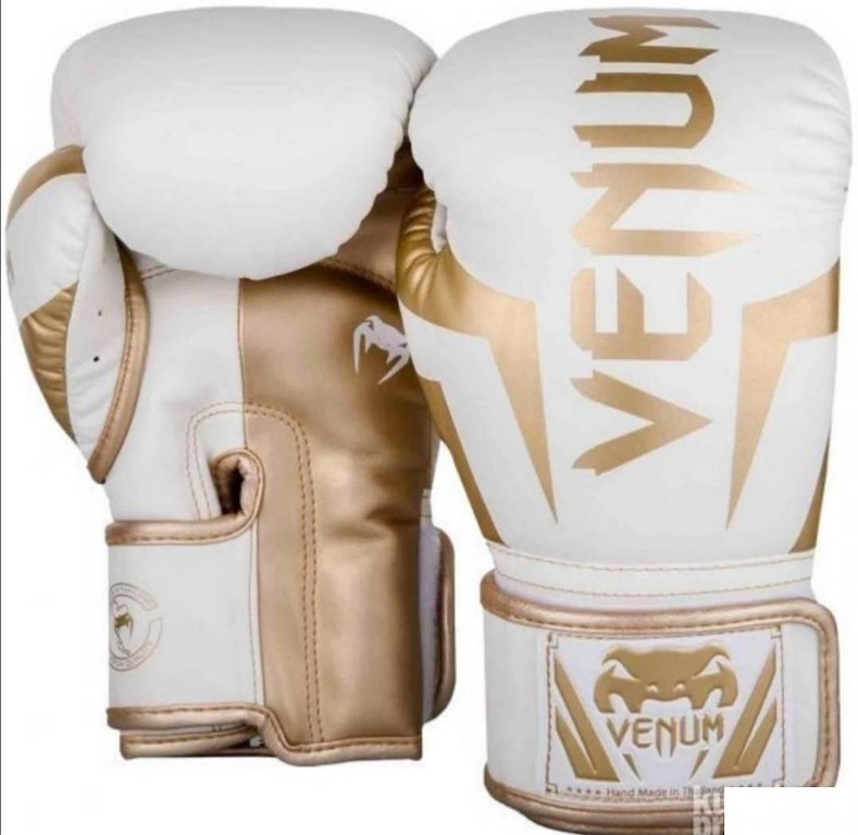 Rukavice za boks VENUM belo-zlatne