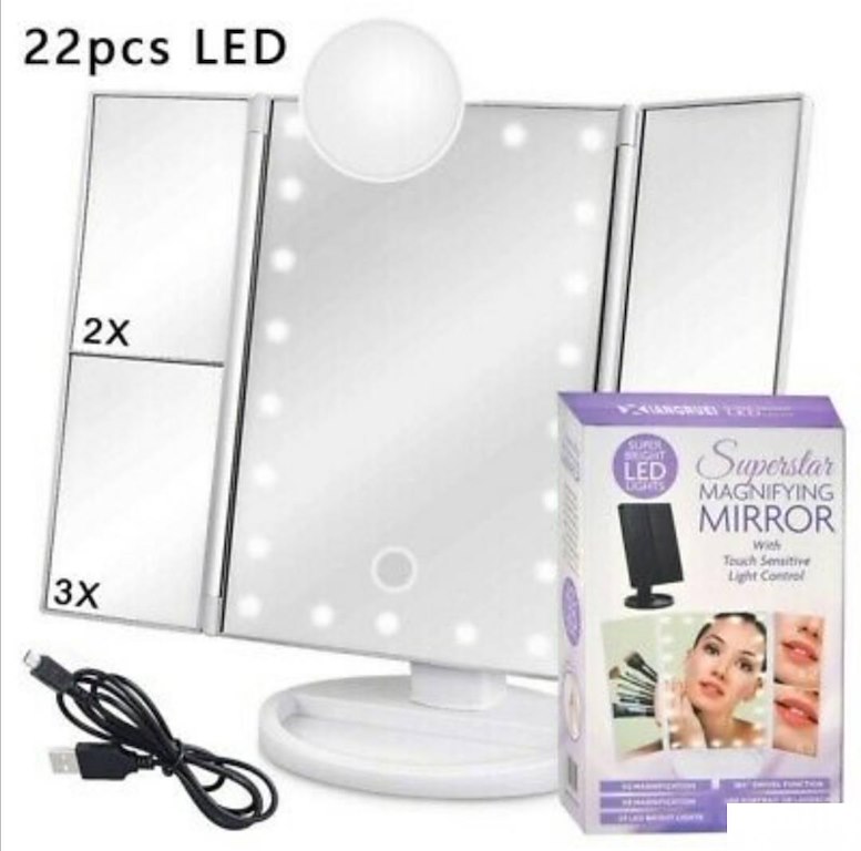 LED ogledalo – superstar magnifying mirror