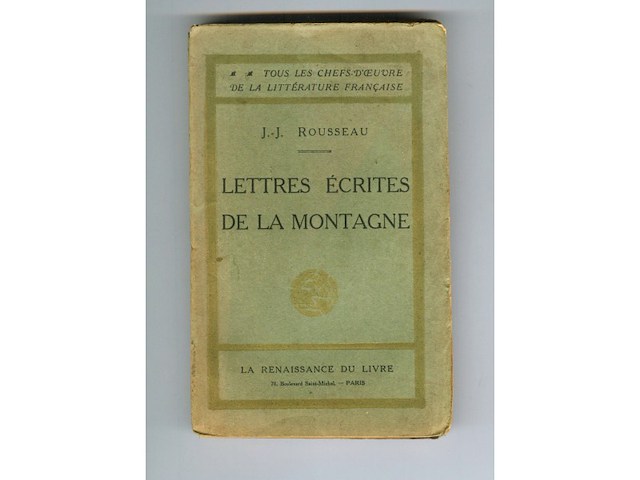 Jean-Jacques Rousseau - Lettres écrites de la montagne