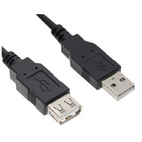 E-GREEN Kabl USB A - USB A M/F 3m crni