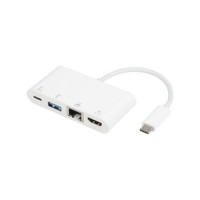E-GREEN USB 3.1 tip C (M) - HDMI + USB3.0 + RJ45 + tip C (F)