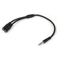 E-GREEN Adapter Audio 3.5mm stereo (F) - 2x 3.5mm stereo (M)