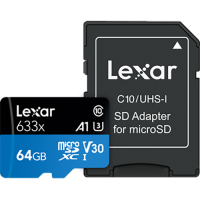 SD Card 64 GB Lexar LSDMI64GBB633A