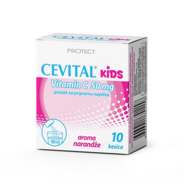 Cevital Kids Vitamin C 50mg prašak 10x1g