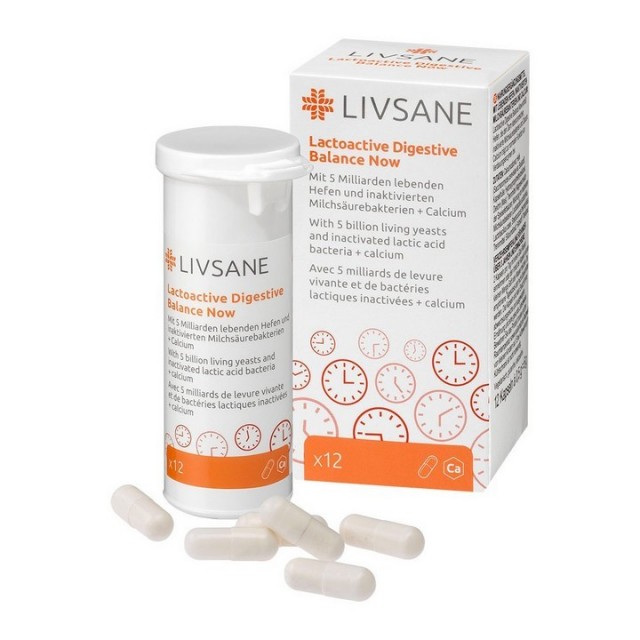 LIVSANE Lactoactive Digestive Balance Now 12 kapsula