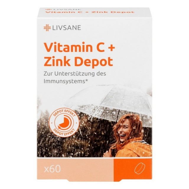 LIVSANE Vitamin C + cink depo 60 tableta