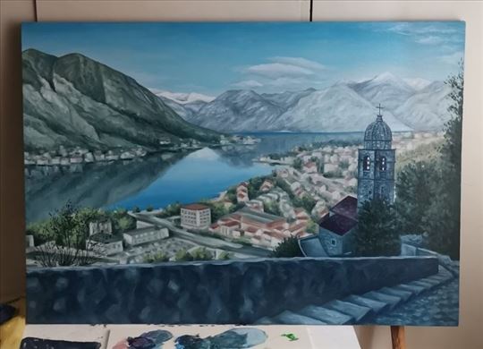 Umjetnička slika - Pogled na Kotor