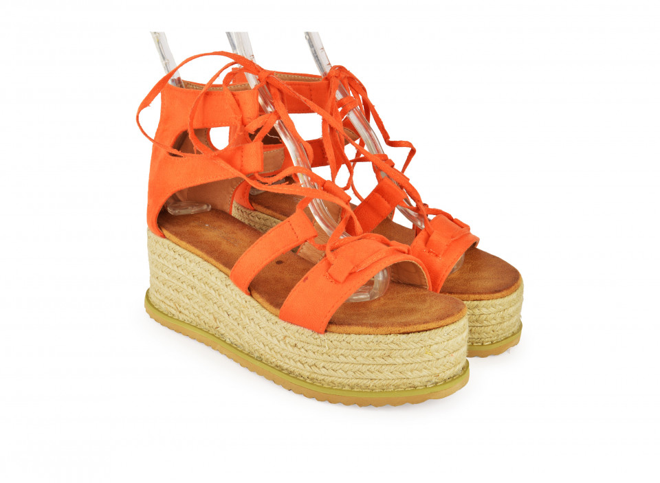 Ženske sandale na platformu LS021701NN narandžaste