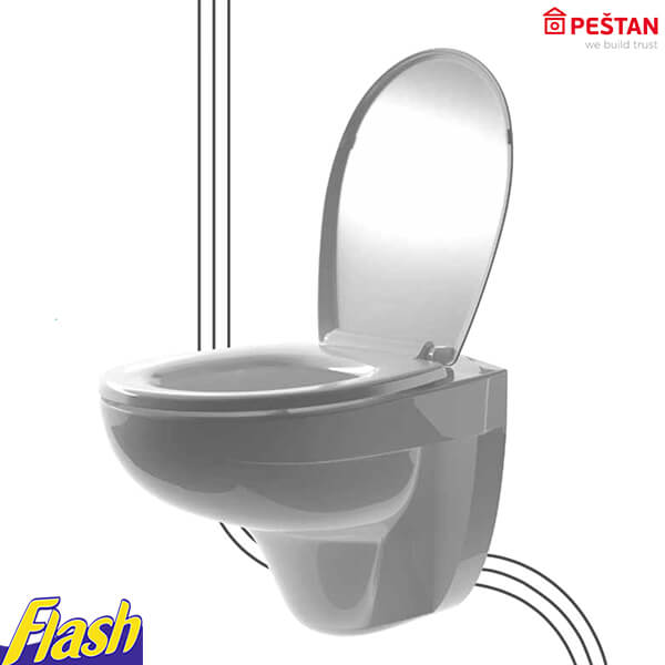 Konzolna WC šolja sa daskom – FLUENTA Basic Classic – Peštan