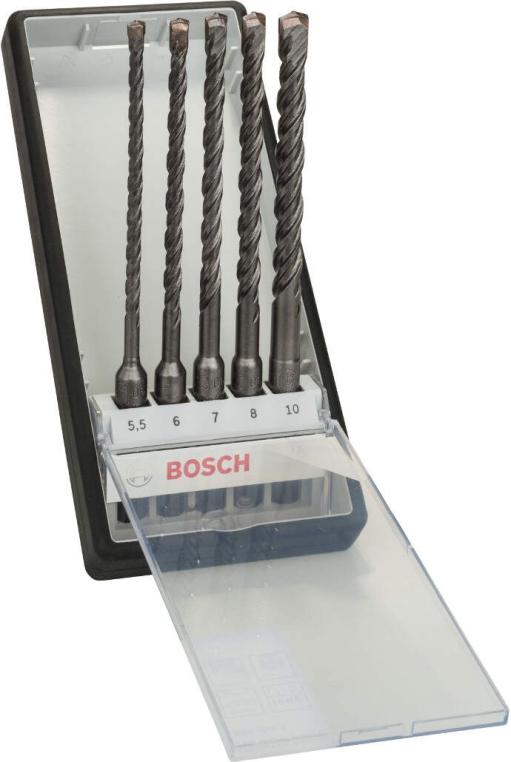 5-delni set Robust Line hamer burgija SDS plus-5 Bosch 2607019929, Ø 5,5,6,7,8,10 x 165mm