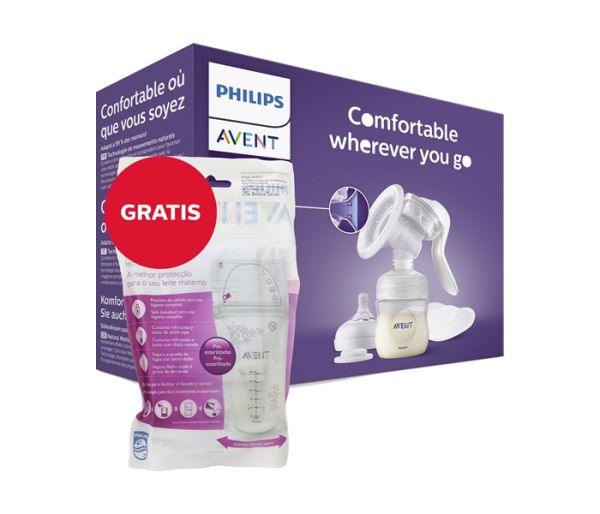 AVENT PUMPICA ZA IZMAZANJE NATURAL + GRATIS KESICE ZA ODLAGANJE MLEKA 3180