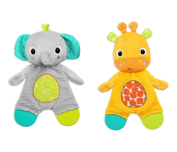 KIDS II BRIGHT STARTS ZVECKA/GLODALICA ZA BEBE - ZIRAFA I SLON 8916 SNUGGLE&TEETHE