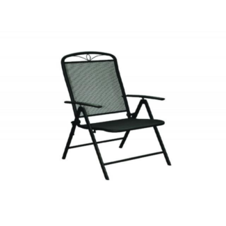 Alba metalna stolica sa podešavajućim naslonom – siva, 060348