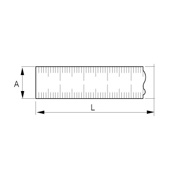 Bahco Čelični lenjir 1000mm, SR1000-MM
