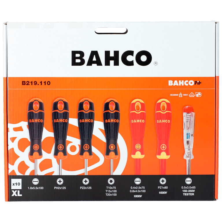 Bahco – Set odvijača BahcoFit XL 10 kom. – B219.110