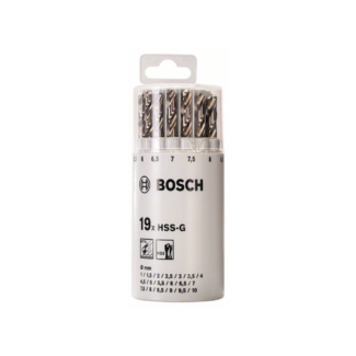 Bosch 19-delni set burgija za metal HSS-G, DIN 338, 135°, u plastičnoj okrugloj kutiji, 2607018361