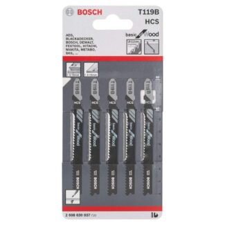 Bosch List ubodne testere za drvo 5 kom T 119 B, 2608630037