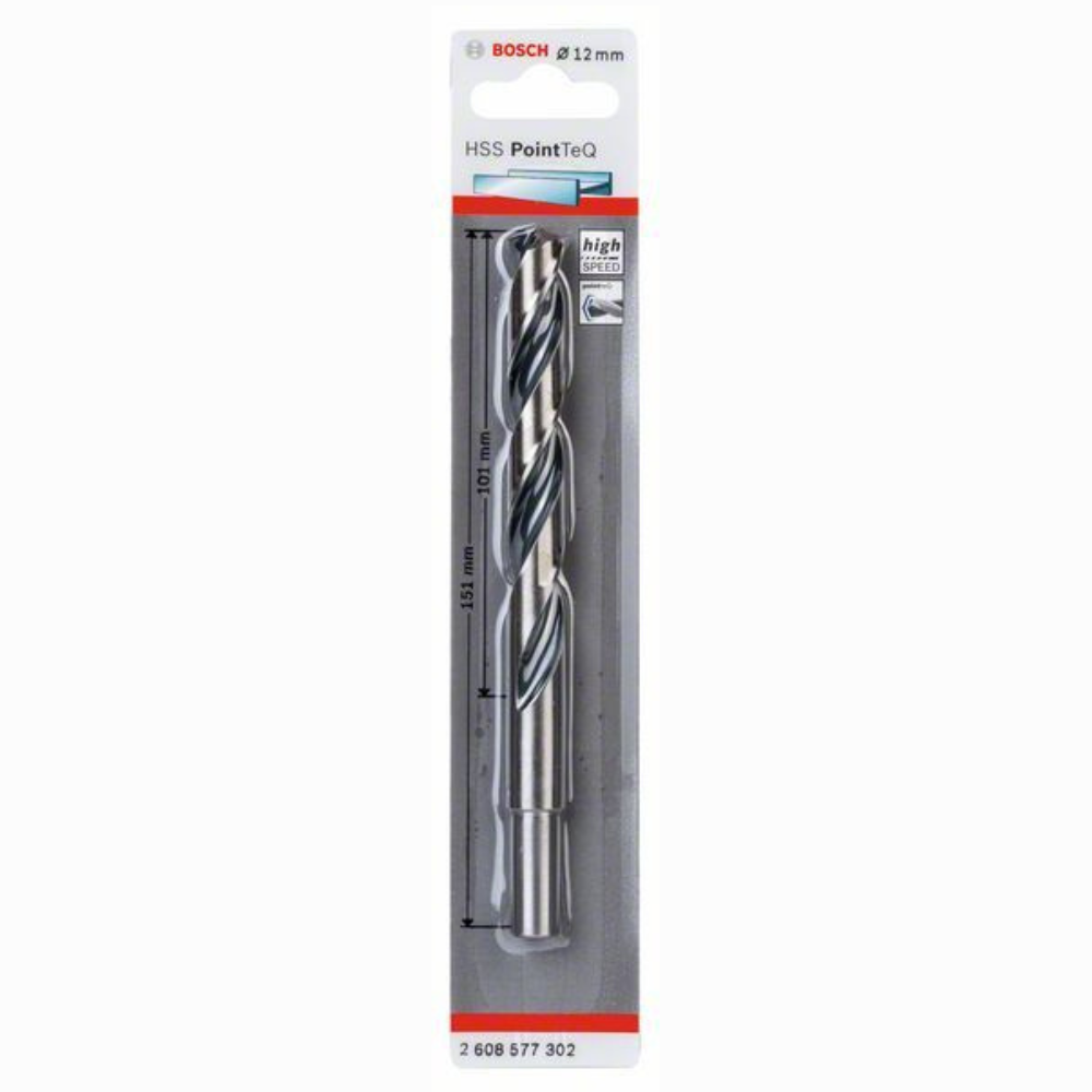 Bosch Burgija za metal HSS PointTeQ fi 12 mm 1 kom (suženi prihvat), 2608577302